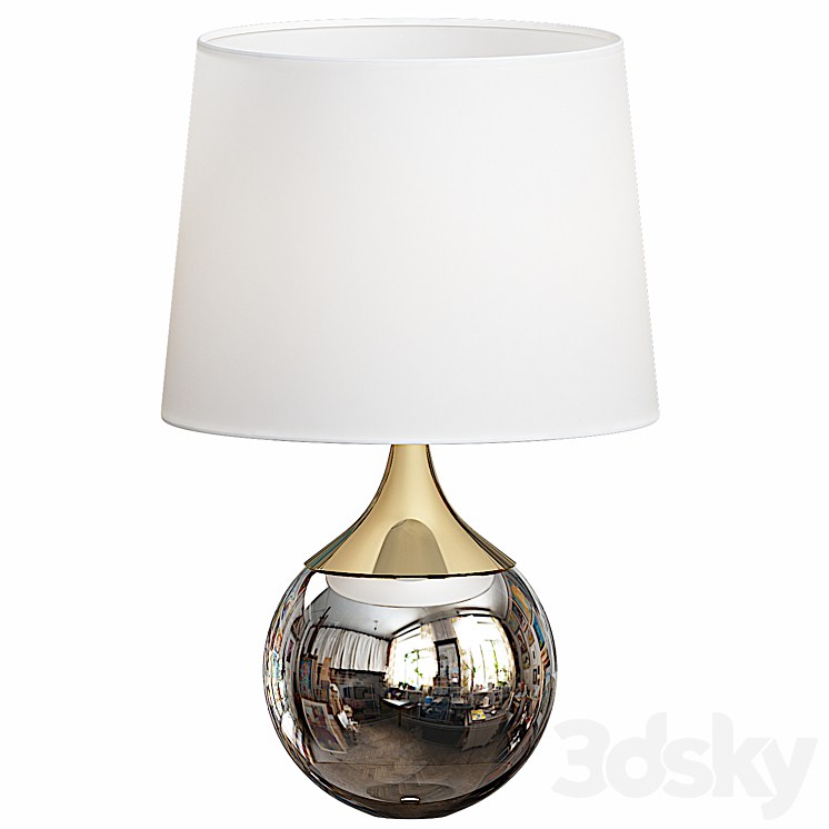 Fluted Crystal Ball Lamp - Table lamp - 3D model
