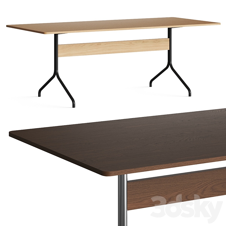 AndTradition Pavilion AV19 Dining Table - Table - 3D model