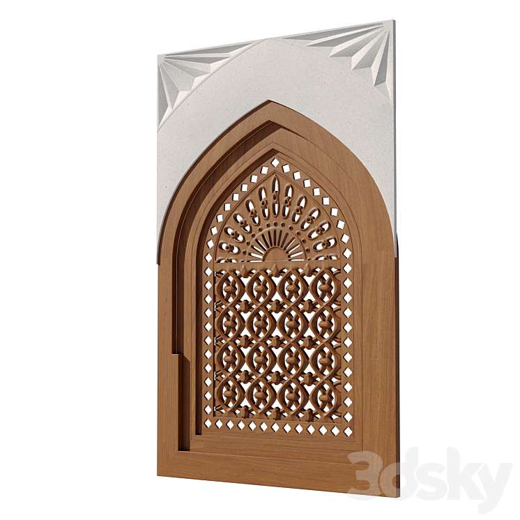 Wooden Arabic Window - Windows - 3D model