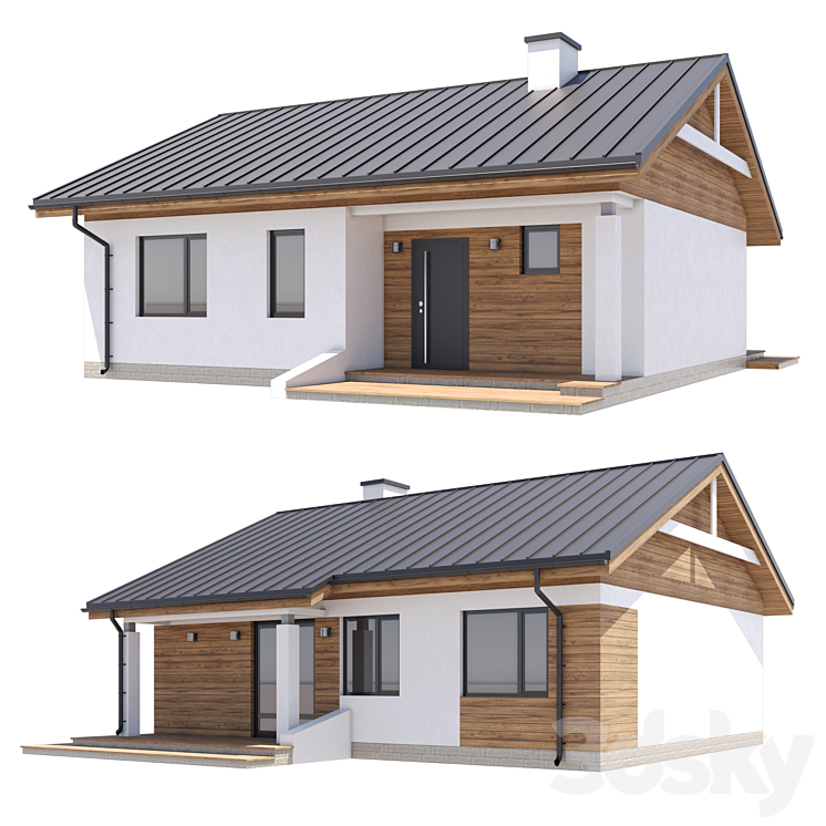 Country house 85 sq.m. - Building - 3D model