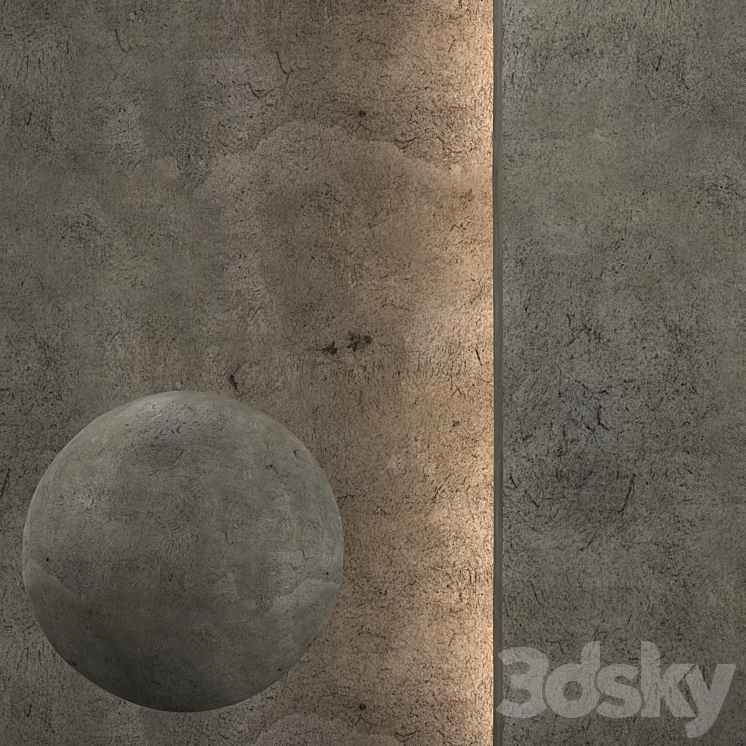 Plaster-014 - Wall covering - 3D model