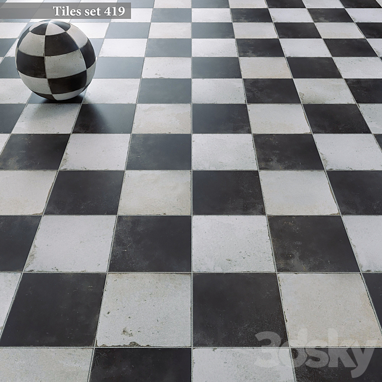 Tiles set 419 - Tile - 3D model