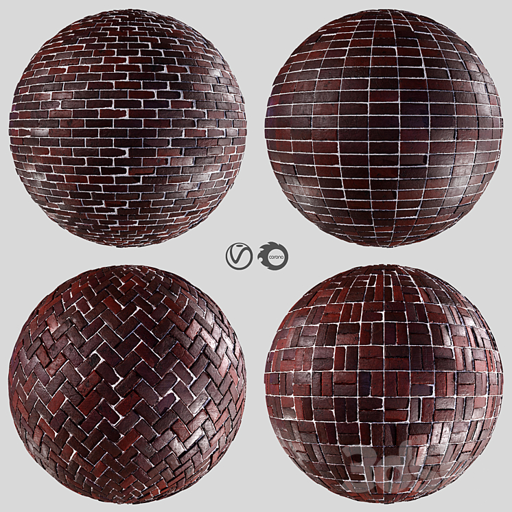 Realistic Brick PBR Material Vol6 - Brick - 3D model