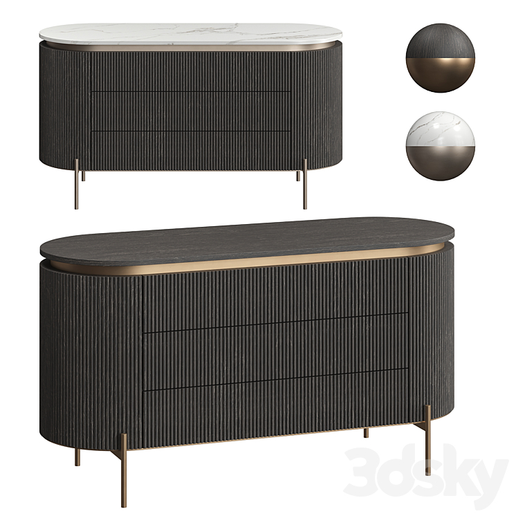 Dresser Hege Shake - Sideboard & Chest of drawer - 3D model