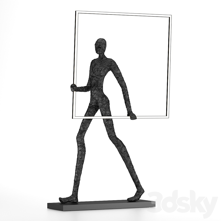 Floor lamp Man carries light square - Floor lamp - 3D model