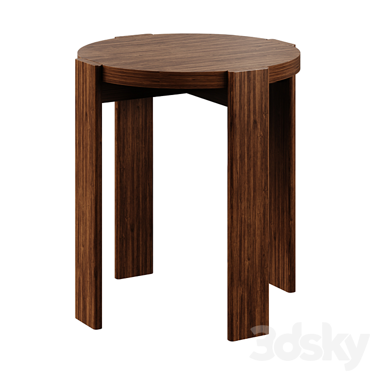 coffee table Solid walnut sofa table, Pokhara - Table - 3D model