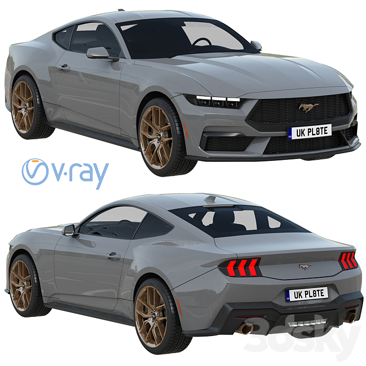 Ford Mustang 2023 - Ground Transport - 3D model