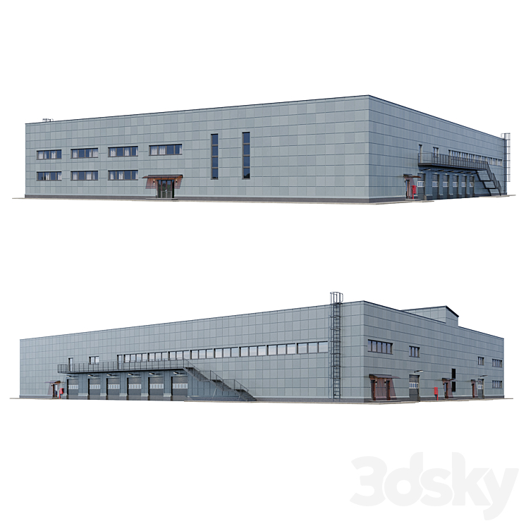 factory building V4 - Building - 3D model