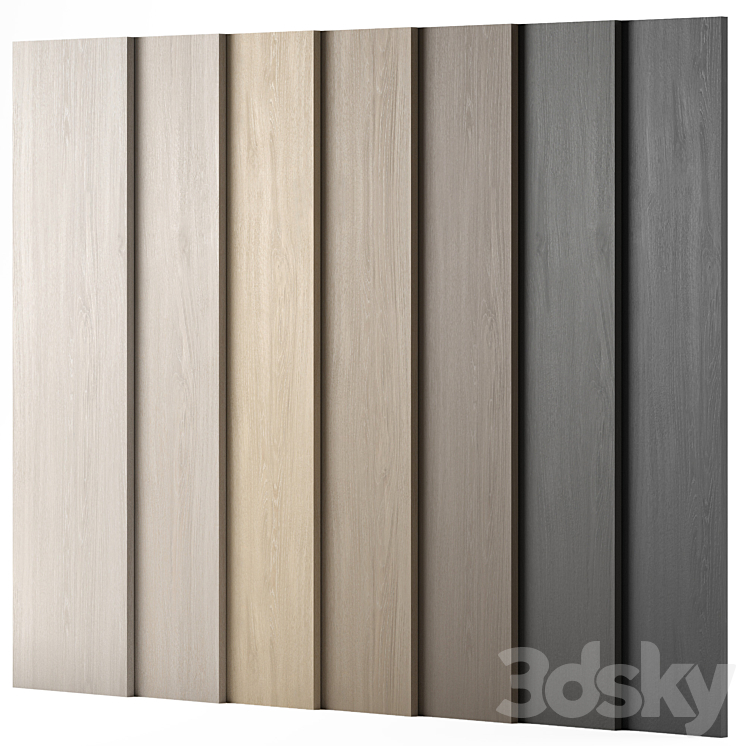 Wood materials Oak - 7 colors - set 03 - Wood - 3D model