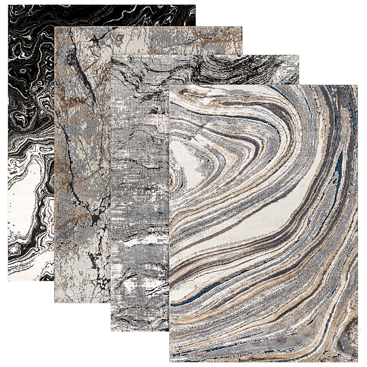 Modern rugs - Carpets - 3D model