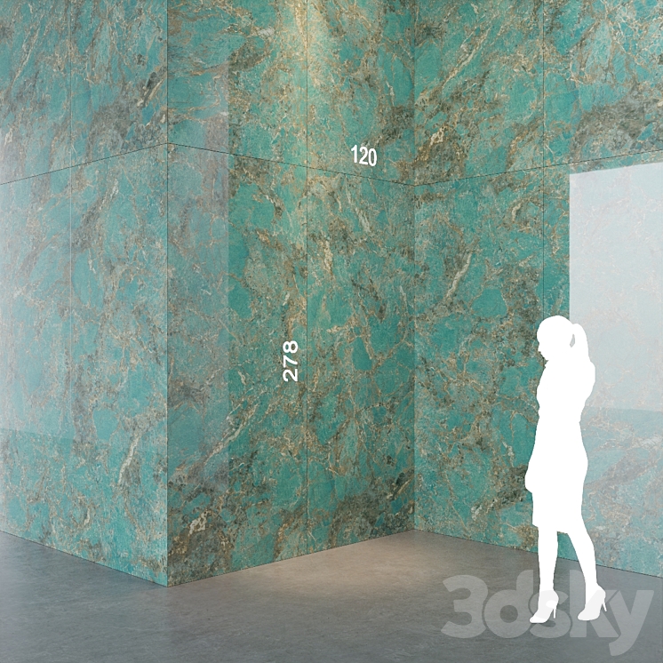 Atlas Concorde MARVEL GALA Amazonite 278x120 XL Tile Slab Set 4K tex ...