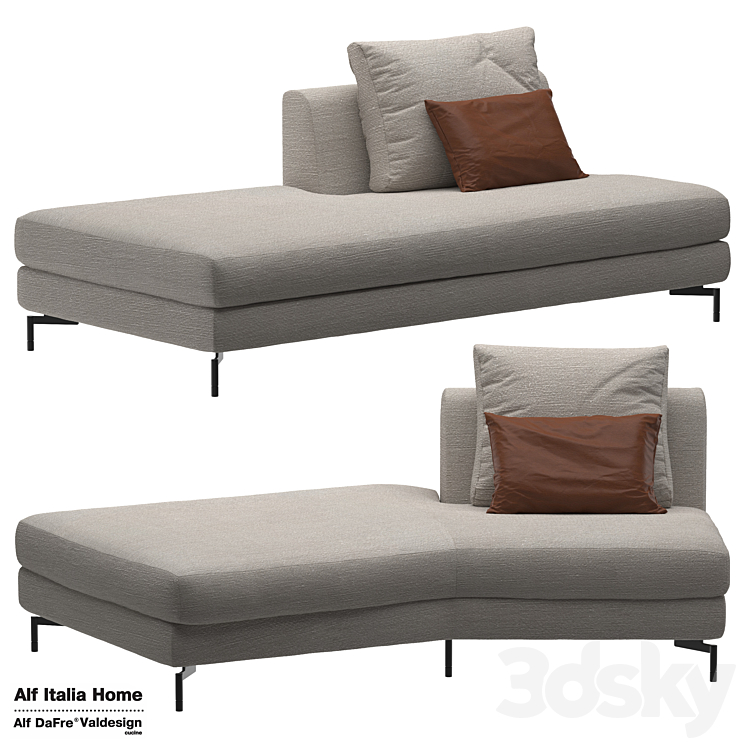 OM Sofa Nevada, peninsular modules, Alf DaFre - Sofa - 3D model