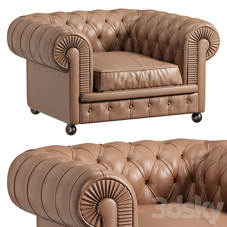 CHESTER ONE armchair - Arm chair - 3D model
