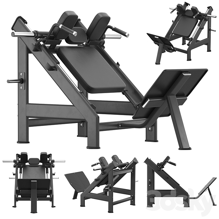 DHZ Fitness E-7057 Hack Machine - Sports - 3D model