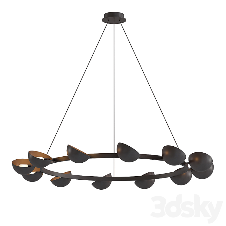 Avion 12 light chandelier - Pendant light - 3D model