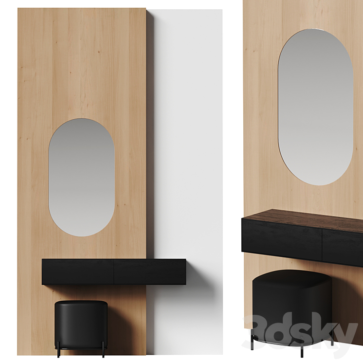 Dressing table set 3 - Dressing table - 3D model
