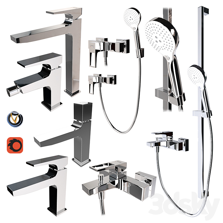 Hansgrohe Metropol tap set - Faucet - 3D model