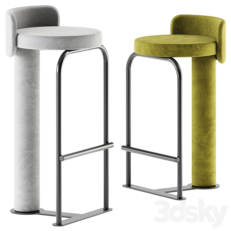 Fox Counter Bar stool by Woo furniture / Bar stool - Chair - 3D model