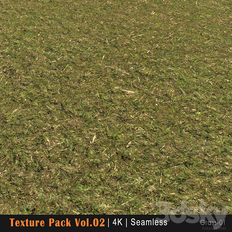 Grass texture p2-01 - Natural materials - 3D model