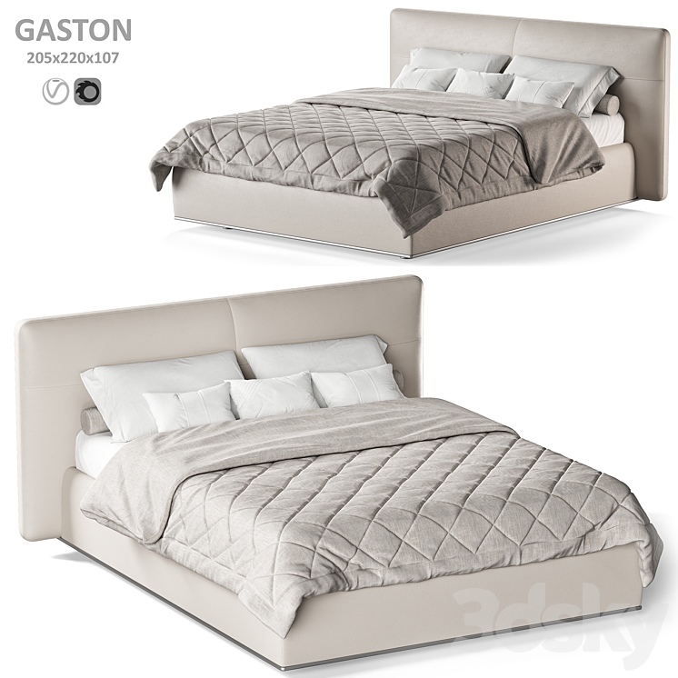 Sangiacomo Gaston - Bed - 3D model