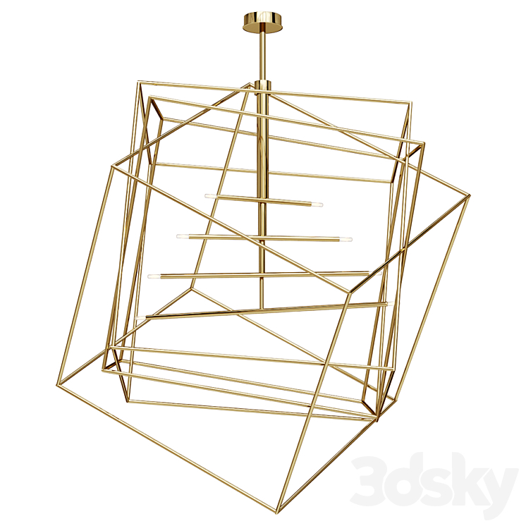 Chandelier CUBE Lamp - Ceiling lamp - 3D model