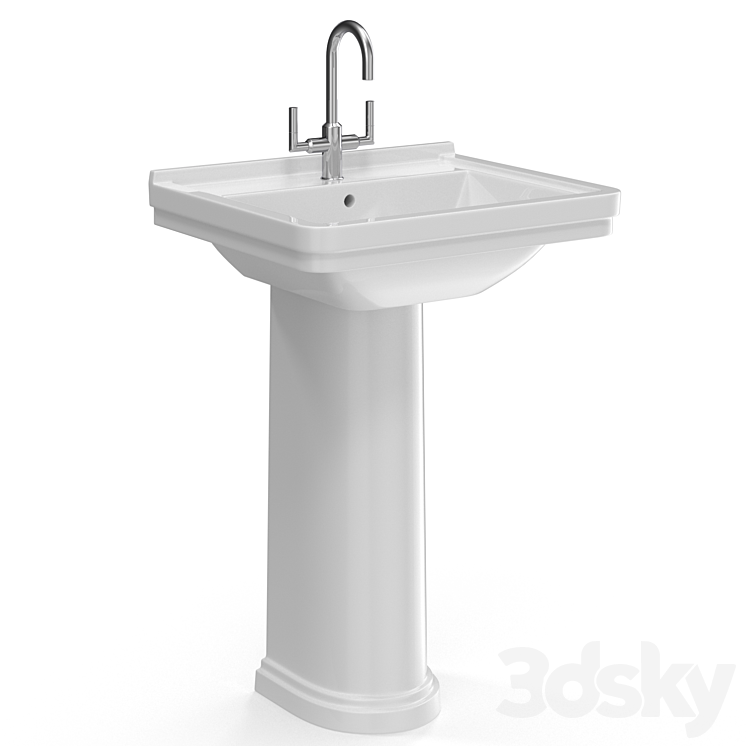 Washbasin with pedestal Gala Noble - Wash basin - 3D model