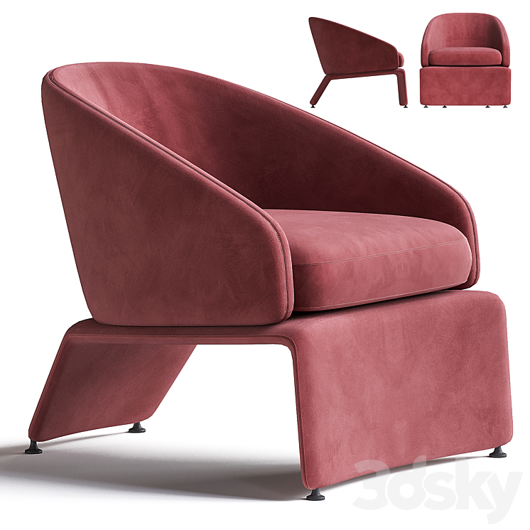 Rodolfo Dordoni - Arm chair - 3D model