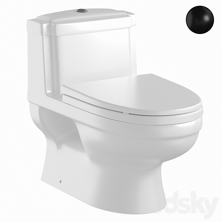 Magic 1.6 Gallons Per Minute GPF One-Piece Toilet with Seat Included ...