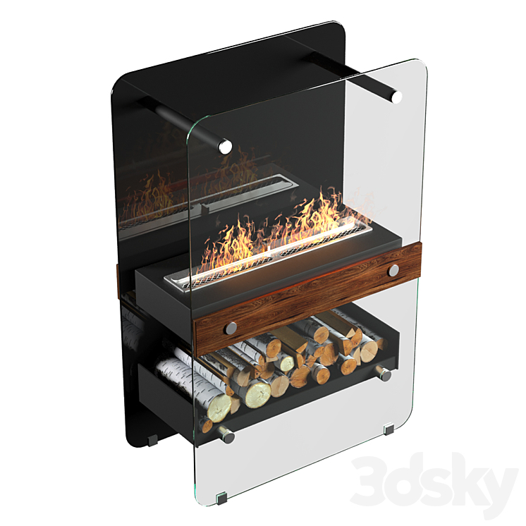 Floor biofireplaces Lux Fire "Friday W"/"Friday V2" - Fireplace - 3D model