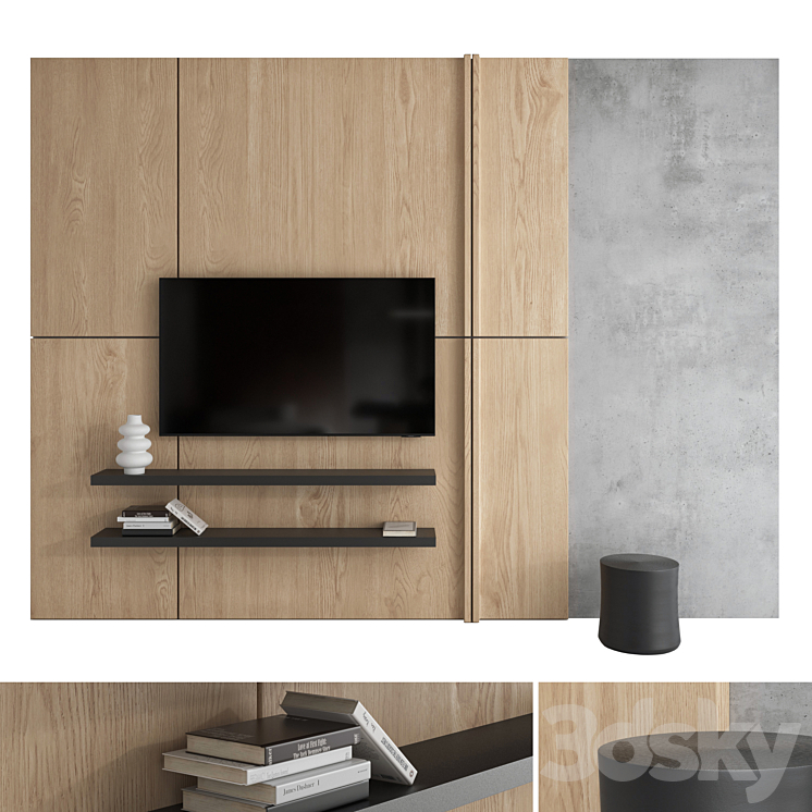 TV wall set 32 - TV Wall - 3D model