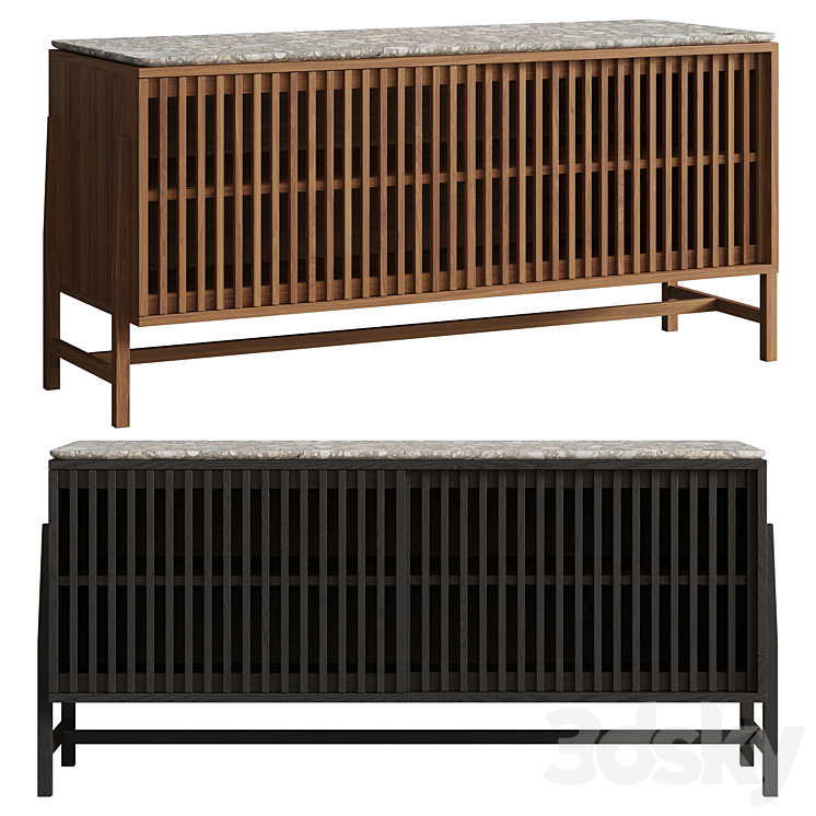 Tikamoon Isaure sideboard 160 - Sideboard & Chest of drawer - 3D model