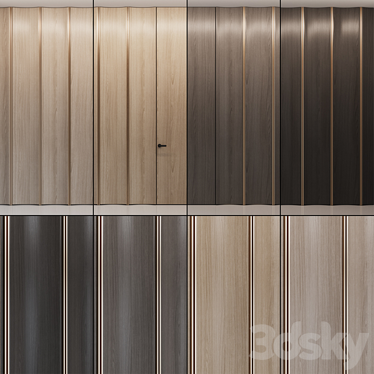 Wall Panel 11 (MC) - Wood - 3D model