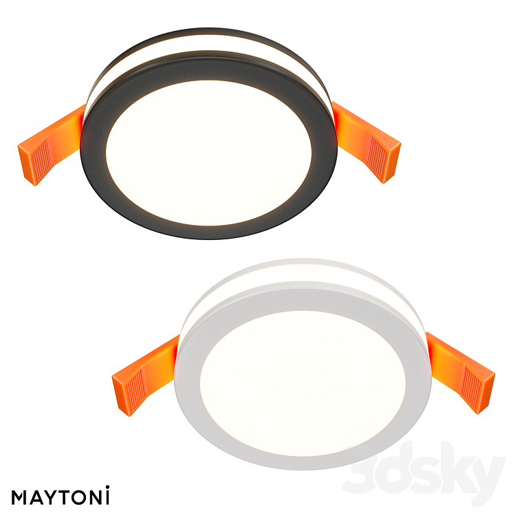 Recessed luminaire Phanton DL303-L7B;DL2001-L7W - Spot light - 3D model