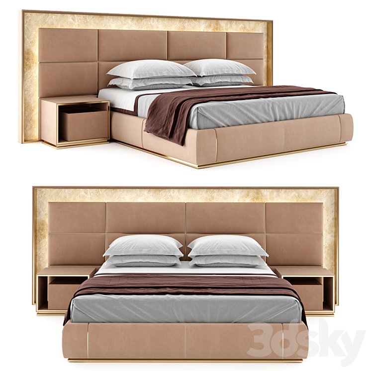Visionnaire Aubade Bed - Bed - 3D model