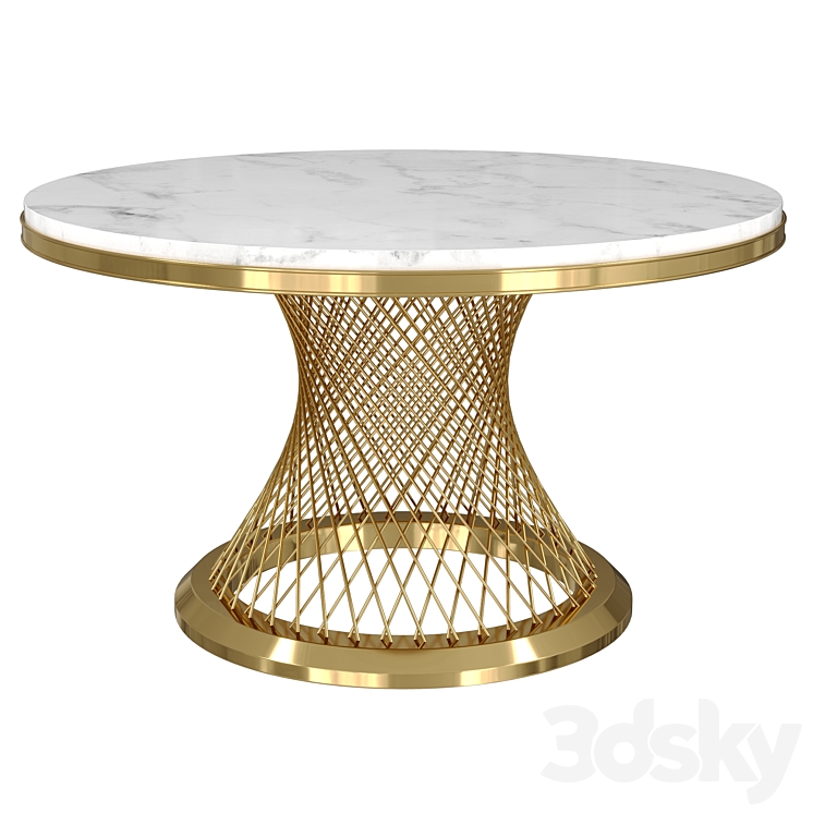Modern Round Dining Table Stainless Steel Sintered Stone Plinth ...