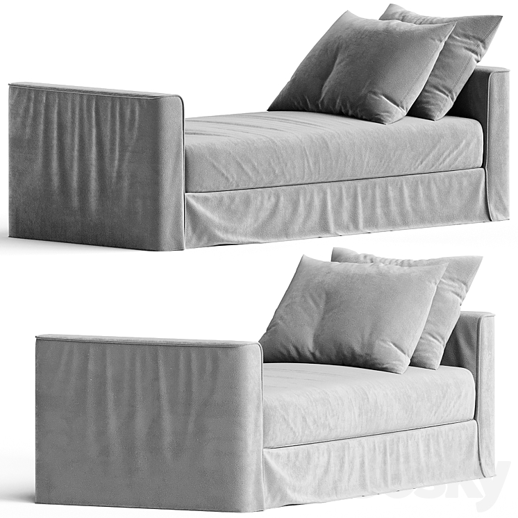 Meridiani LAW DORMEUSE BED - Other soft seating - 3D model