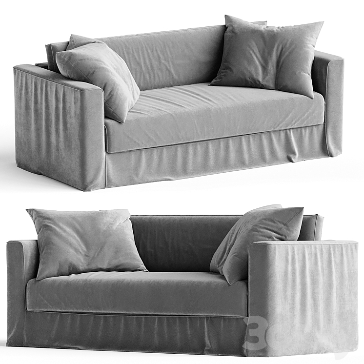 Meridiani LAW DOUBLE SOFA BED - Sofa - 3D model