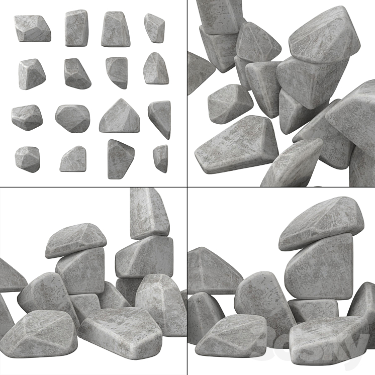 Stone decor n9 - Environment elements - 3D model