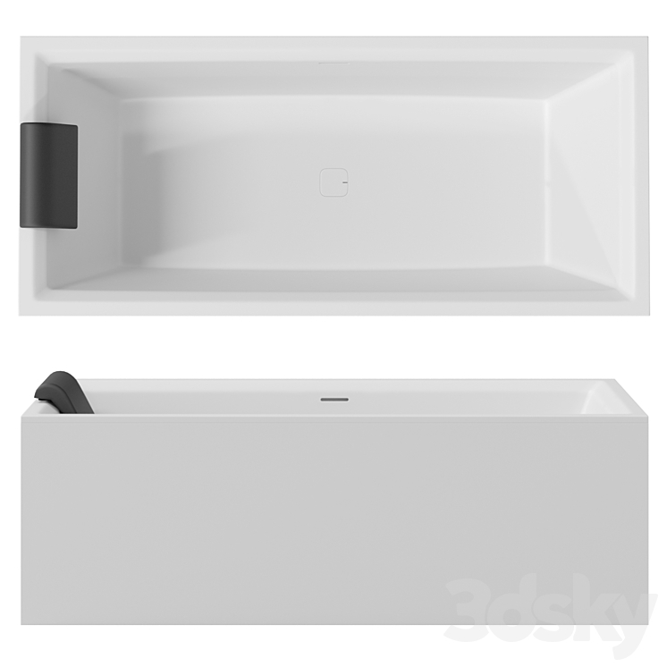 Bathtub Riho STILL SQUARE PLUG & PLAY - Bathtub - 3D model