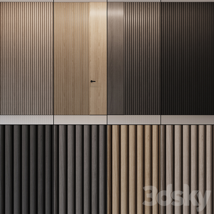 Wall Panel 11 (MC) - Wood - 3D model