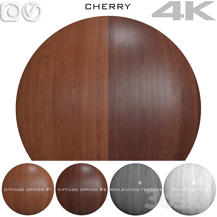 Texture Cherry №3 - Wood - 3D model