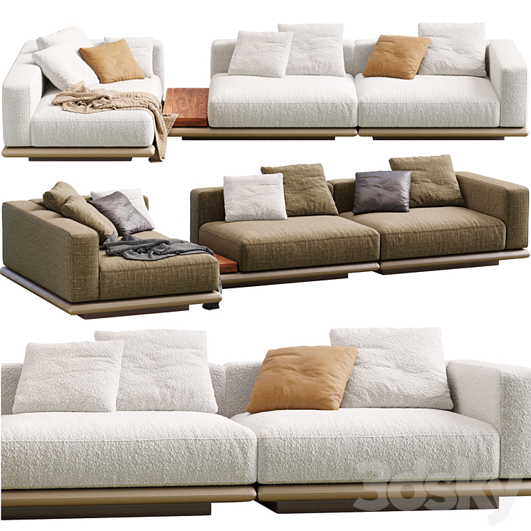 Sofa Horizonte By Minotti - Sofa - 3D model