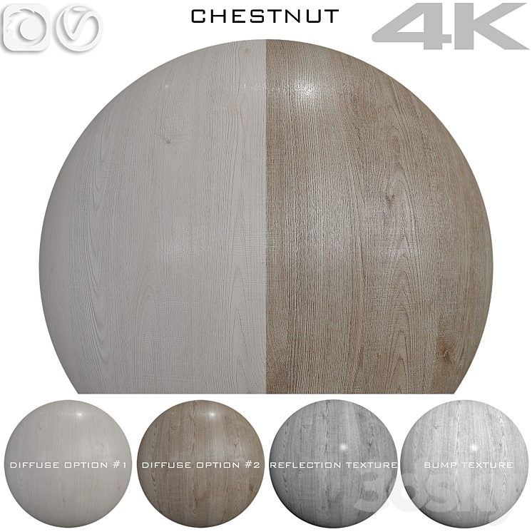 Texture Chestnut №4 - Wood - 3D model
