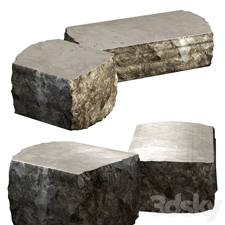 Stone coffee tables - Table - 3D model
