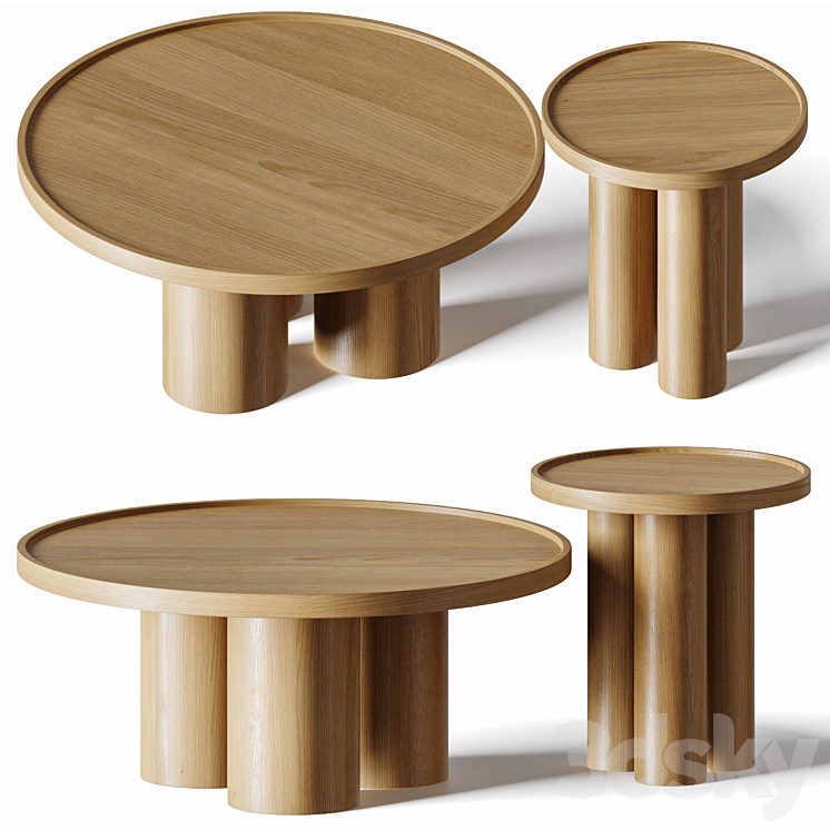 Delta Round Coffee Table - Table - 3D model