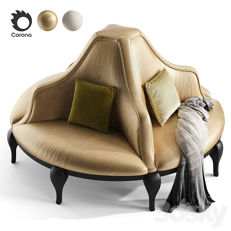 Round sofa MADELEINE - Sofa - 3D model