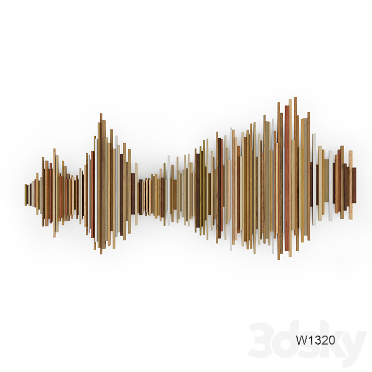 Etsy Wood Soundwave Wall Art - Other decorative objects - 3D model