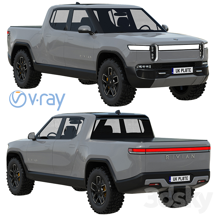 Rivian R1T - Ground Transport - 3D model