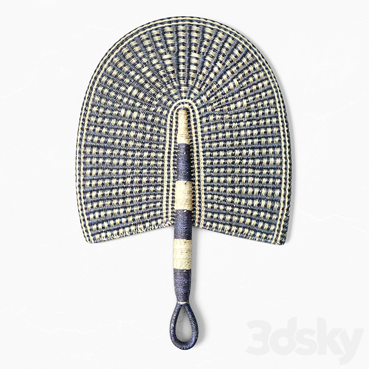 African Handwoven Fan 3 - Other decorative objects - 3D model