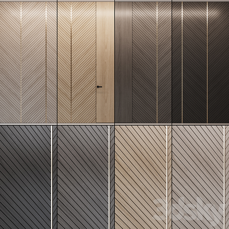 Wall Panel 15 (MC) - Wood - 3D model